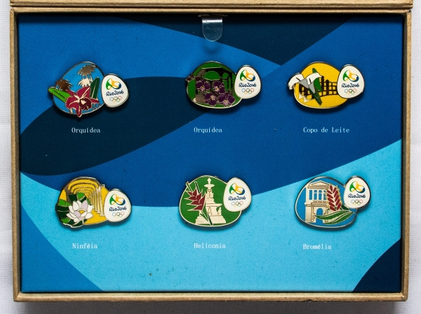 Colecionismo - Set 6 Pins Jardim Botânico - Rio 2016