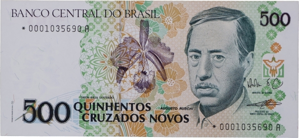 Cédula do Brasil - 100 cruzados novos - 1989 - C206a