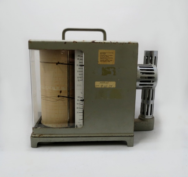 Termohigrógrafo - aparelho utilizado pela TELESP para c