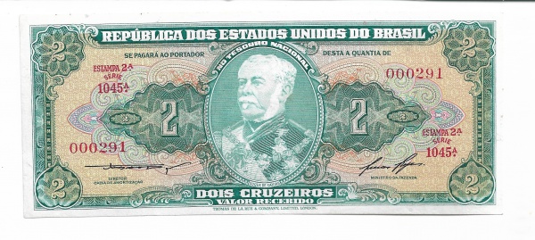 CÉDULA C064 S/FE++ PERFEITA NRO 291 ULTIMA SERIE 1045RA