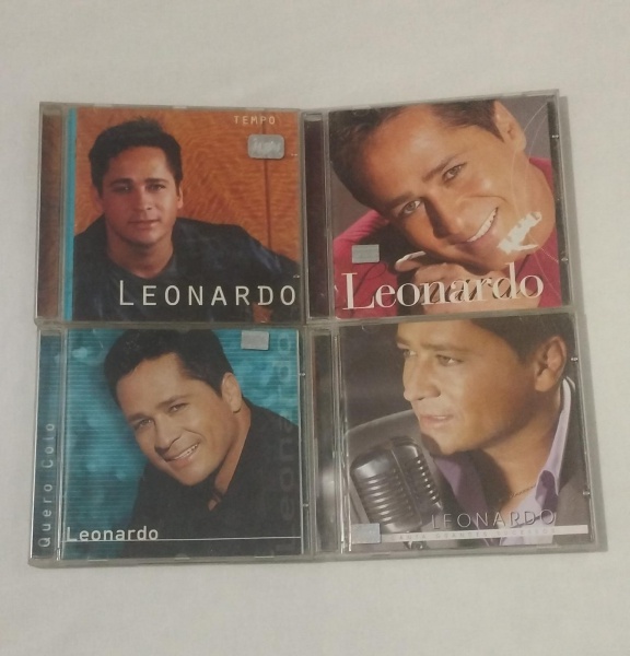 CD - Lote com 4 CDs Leonardo - com leves riscos e uma d
