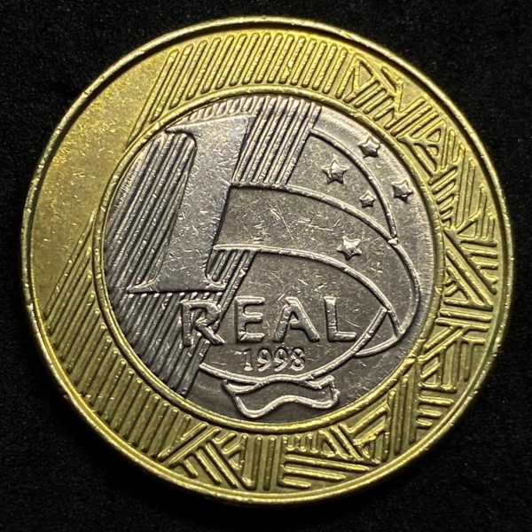 1 Real 1998 - Flor de cunho - Ano escasso