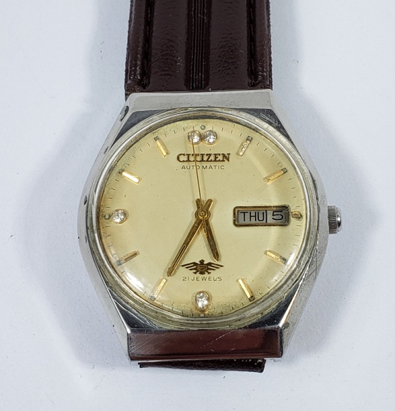 Vintage Bonito Relógio Citizen 21J Automático 1970/ 80s