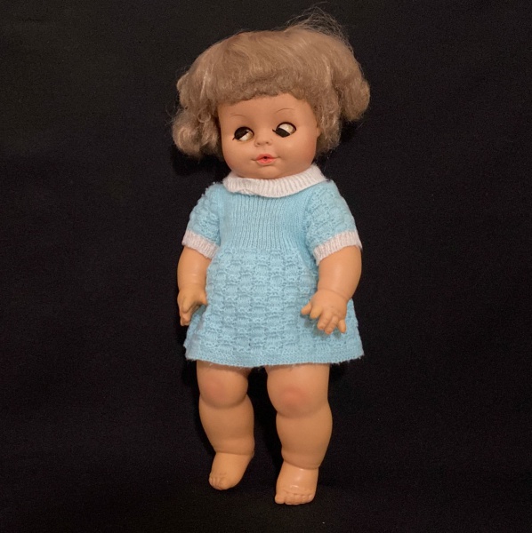 BONECA ANTIGA 40 CM OLHOS SE MECHEM