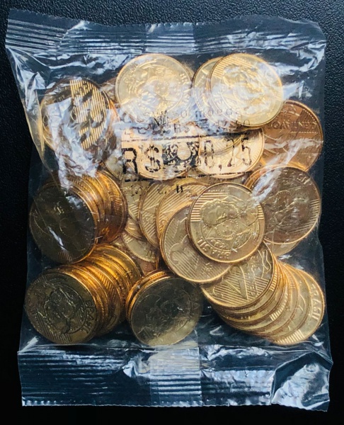 2015 - Sachê Lacrado - 25 Centavos 2015 - 50 Moedas Flo