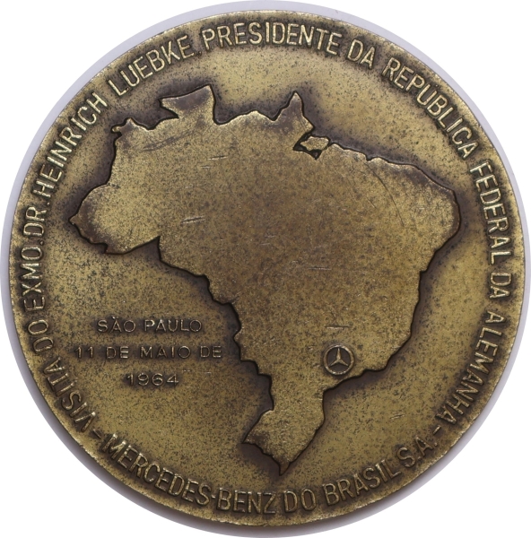 Medalha do Brasil - 1964 - Visita do presidente da Alem