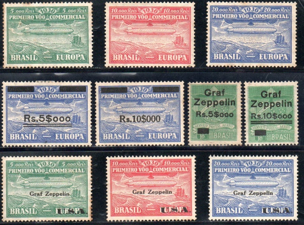 Zeppelin - Z-1/3 ; Z-4/5; Z-6 e Z-6A ;Z-7/9. Séries nov