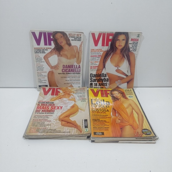 Lote com 10 Revistas VIP, Capas; Maryeva, Daniela, Mari