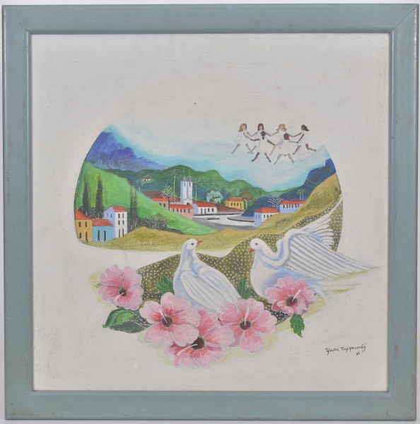 ANGELO CANNONE - Paisagem campestre com pastor e cabras