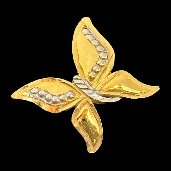 PINGENTE EM FEITIO DE BORBOLETA (OURO 18K 750 CONTRASTA