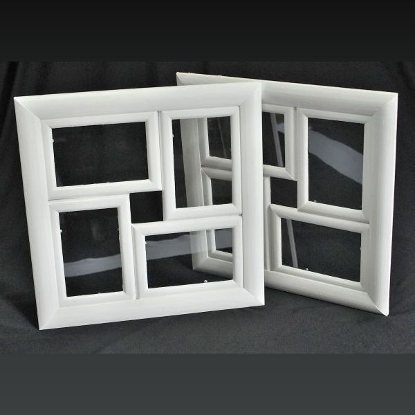 2 Porta Retratos em Madeira Pintadas De Branco Contendo