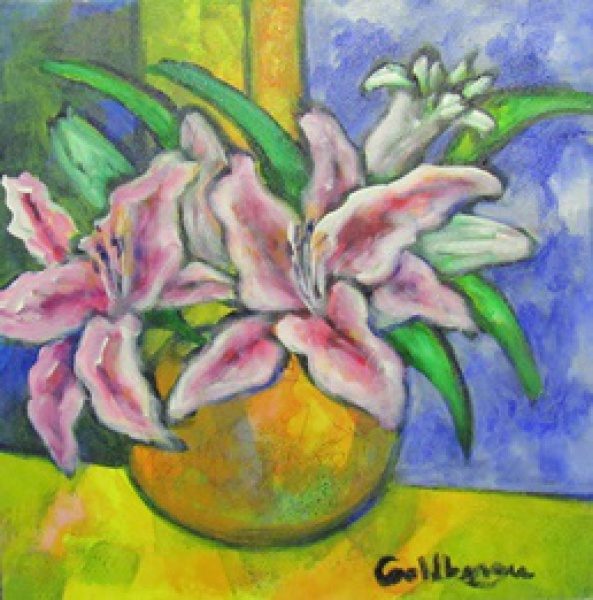 ANA GOLDBERGER, a.s.t. `Harmony`, 30 x 30 cm. A.c.i.d.