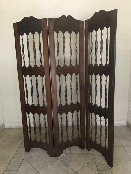 Biombo de três partes em madeira - Cada divisória medin